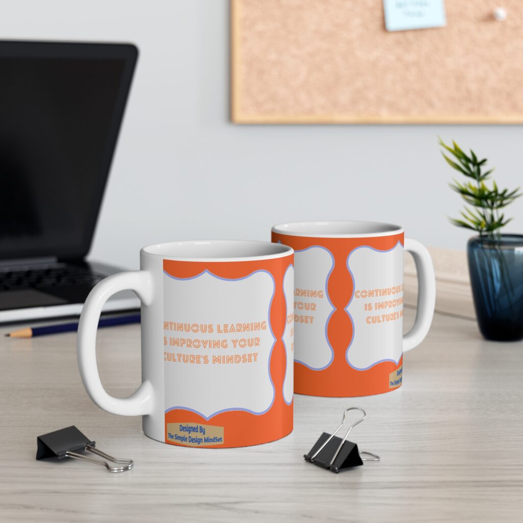 The Mindset Designed | Inspirational Mug – Orange – 11oz – Continuous ...
