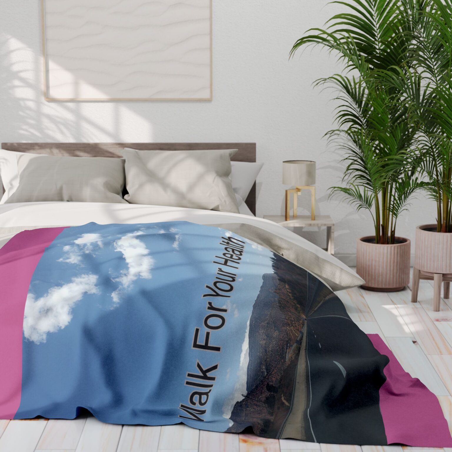 Walking Health Arctic Fleece Blanket – Light Pink – 60×80 – Walk For ...