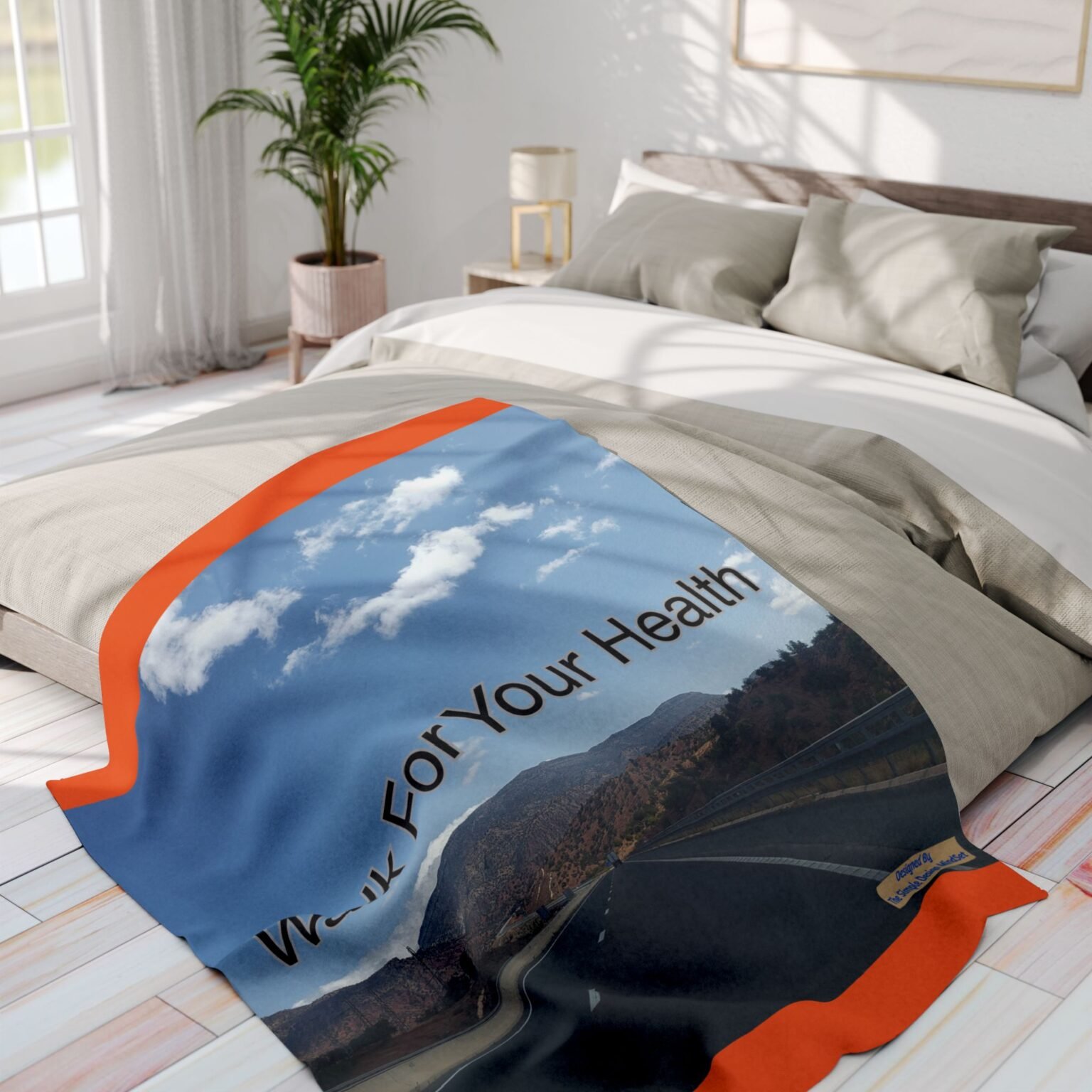 Walking Health Arctic Fleece Blanket – Orange – 50×60 – Walk For Your ...