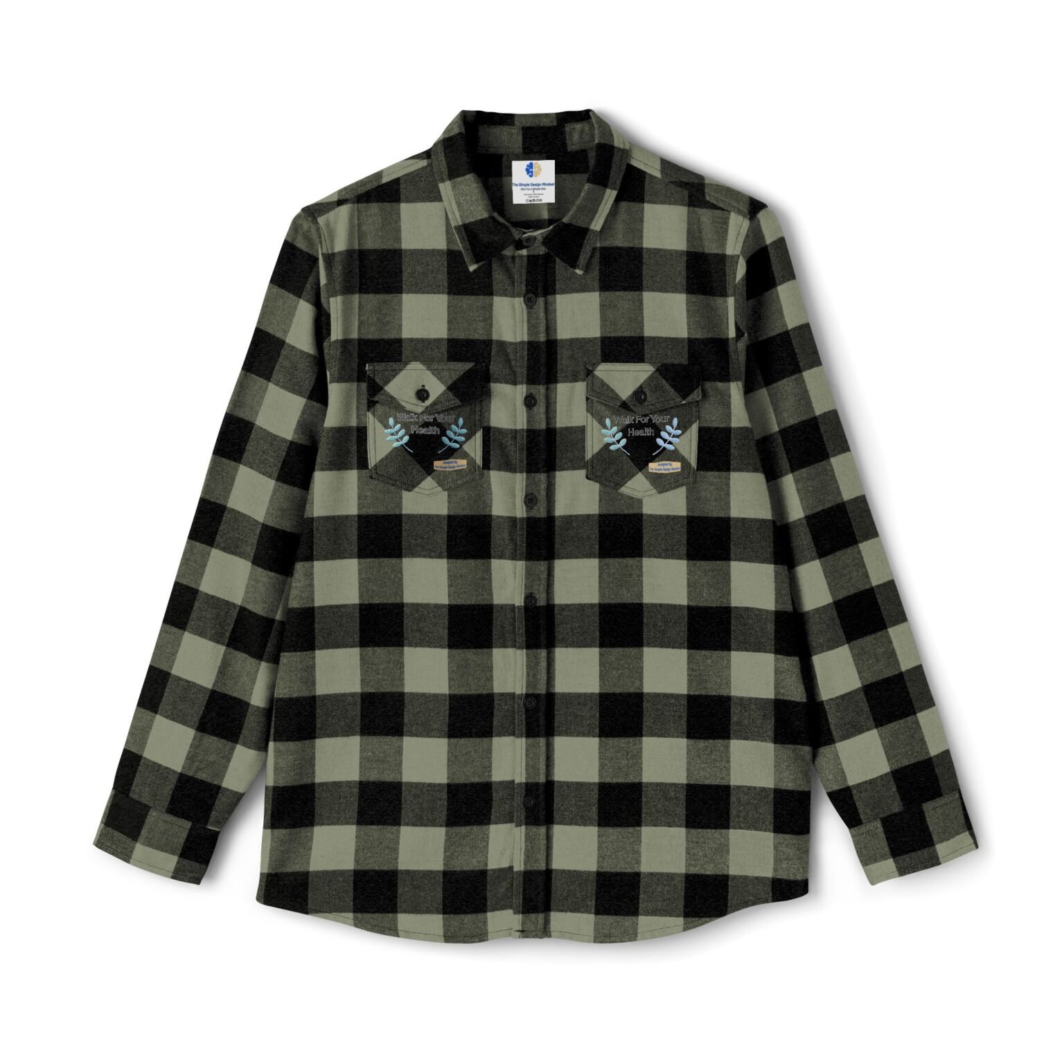 Walk For Your Health Plaid Flannel Shirt
